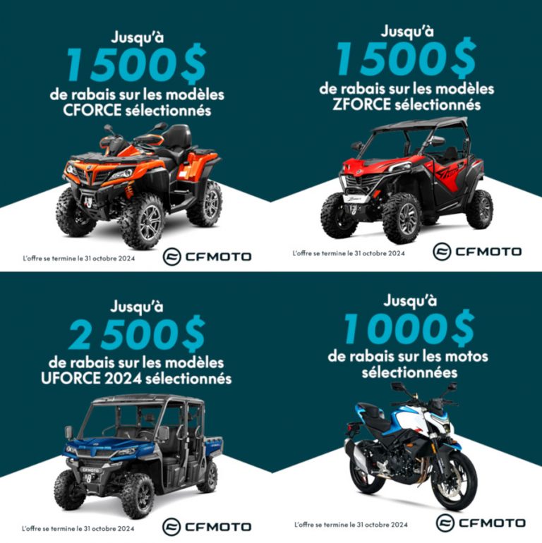 Pièces et Accessoires CFMOTO – CFMOTO VTT, Côte à côte et Moto